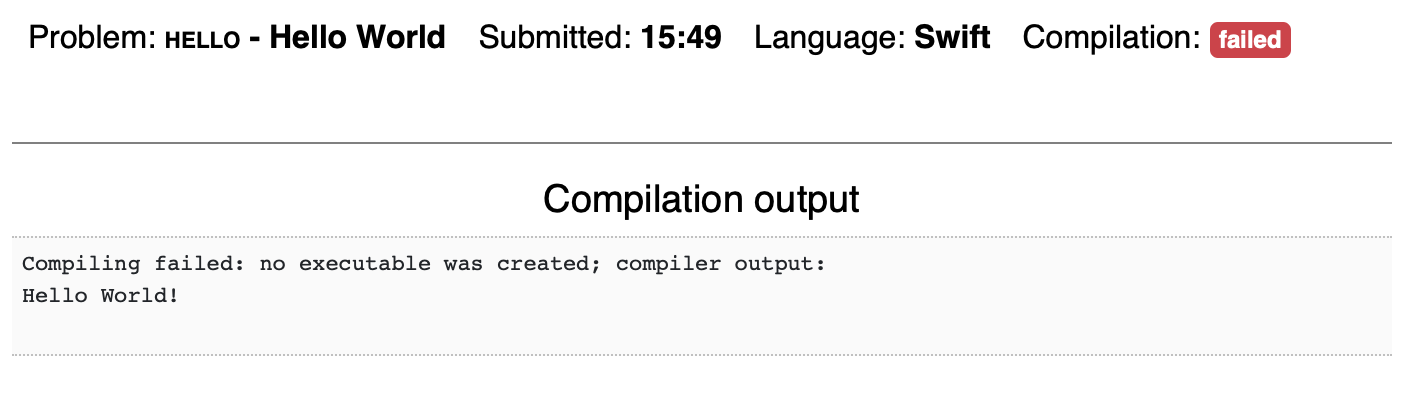 Swift Installation on DOMJudge Host · Issue #518 · DOMjudge/domjudge · GitHub