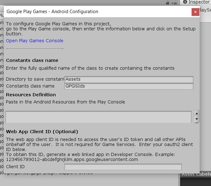 Android Setup - Config window errors · Issue #2287 · playgameservices/play-games-plugin-for ...