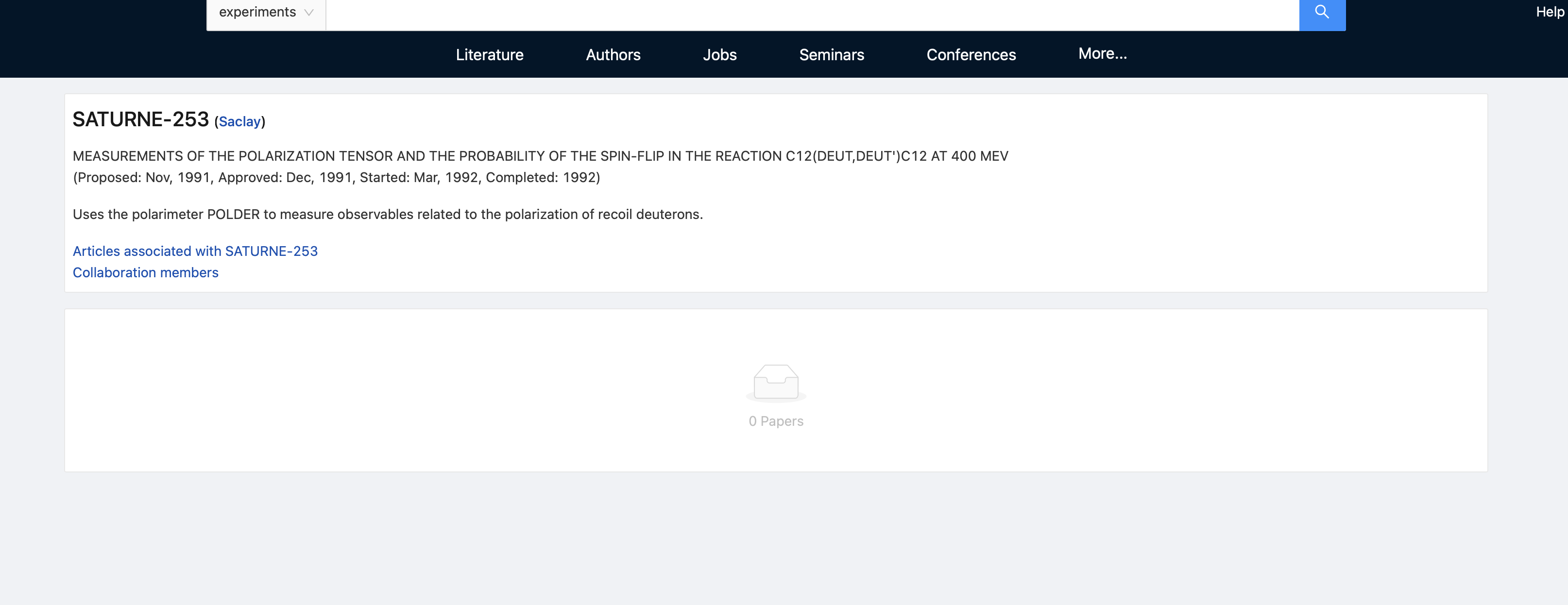 missing edit button from Experiments · Issue #127 · cern-sis/issues-inspire · GitHub
