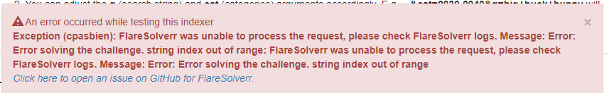 Error solving the challenge. string index out of range · Issue #789 · FlareSolverr/FlareSolverr ...