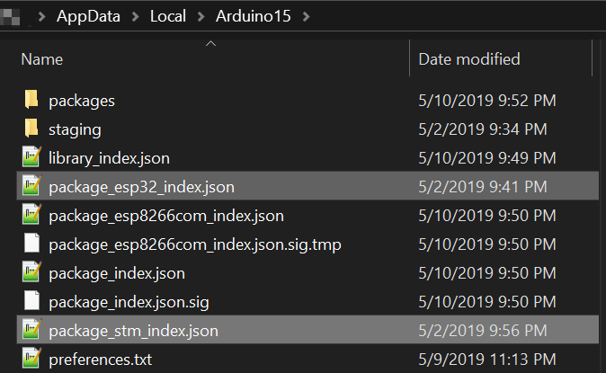 [Board Manager] json files of board packages previously installed will ...