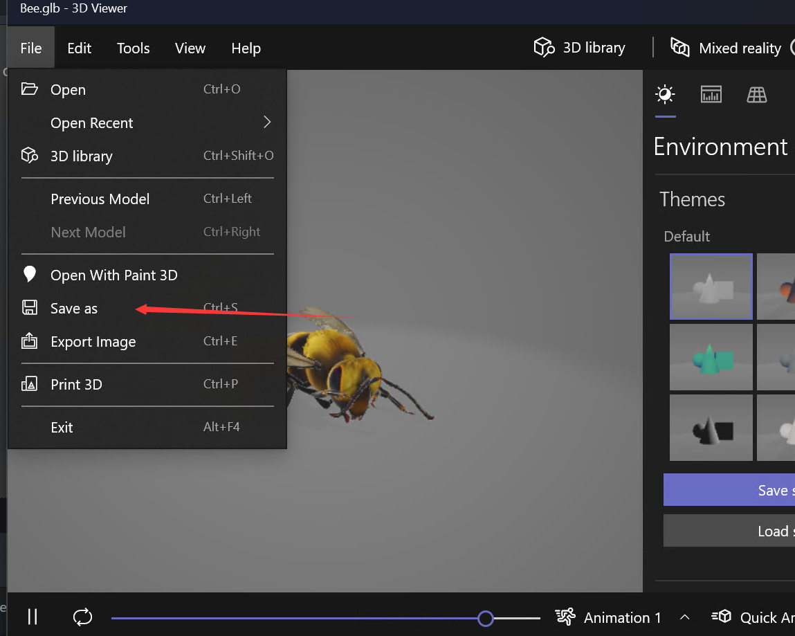 No render for windows 3dviewer's built-in Bee.glb · Issue #943 · f3d ...