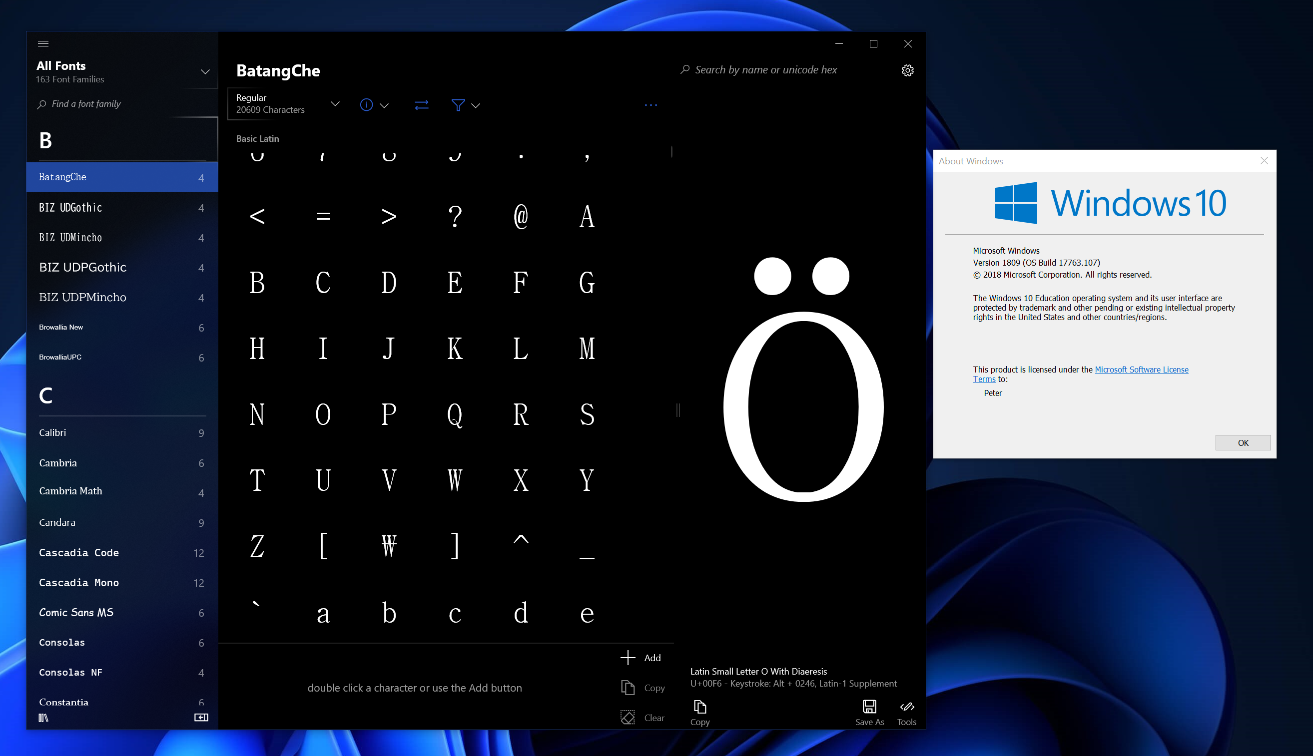 Support 17763 by HO-COOH · Pull Request #300 · character-map-uwp/Character-Map-UWP · GitHub