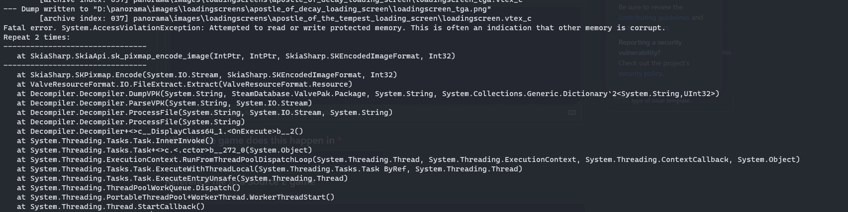 System.AccessViolationException: Attempted to read or write protected memory. This is often an ...