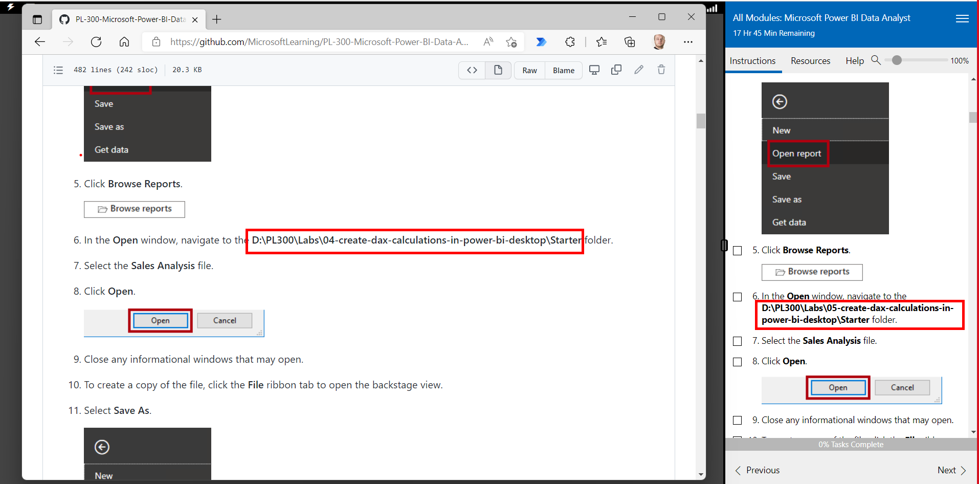 Different instructions on Github and in Lab environment · Issue #40 ...