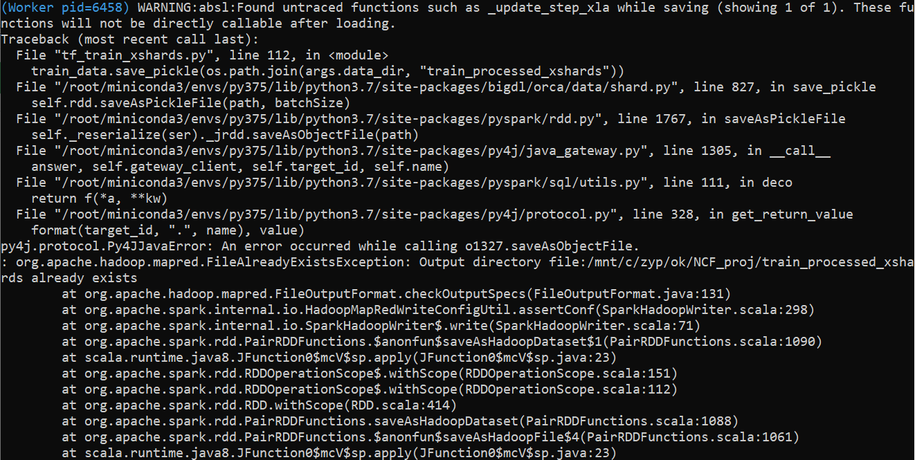 Report ERROR: Connection closed by server when run TF2 estimator ray backend. · Issue #7322 ...
