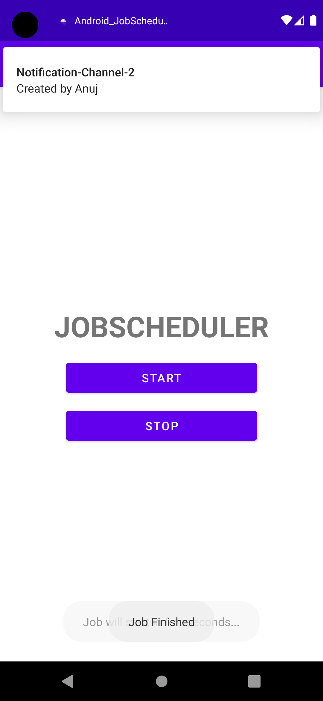 GitHub - anuj1317/Android_JobScheduler: Scheduling Notification with ...