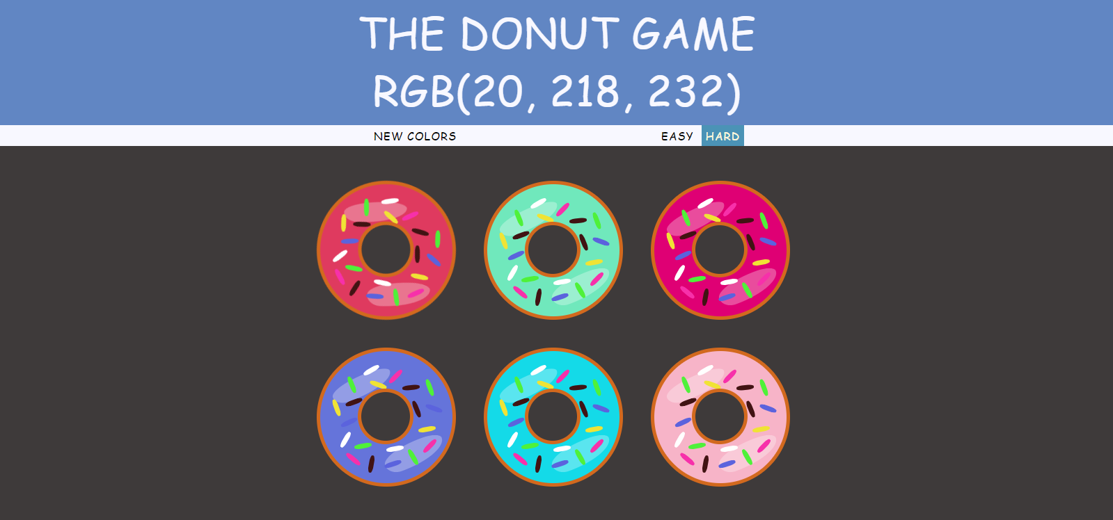 GitHub - ShaniDLP/The-Donut-Game: Pick the donut that matches the RGB ...
