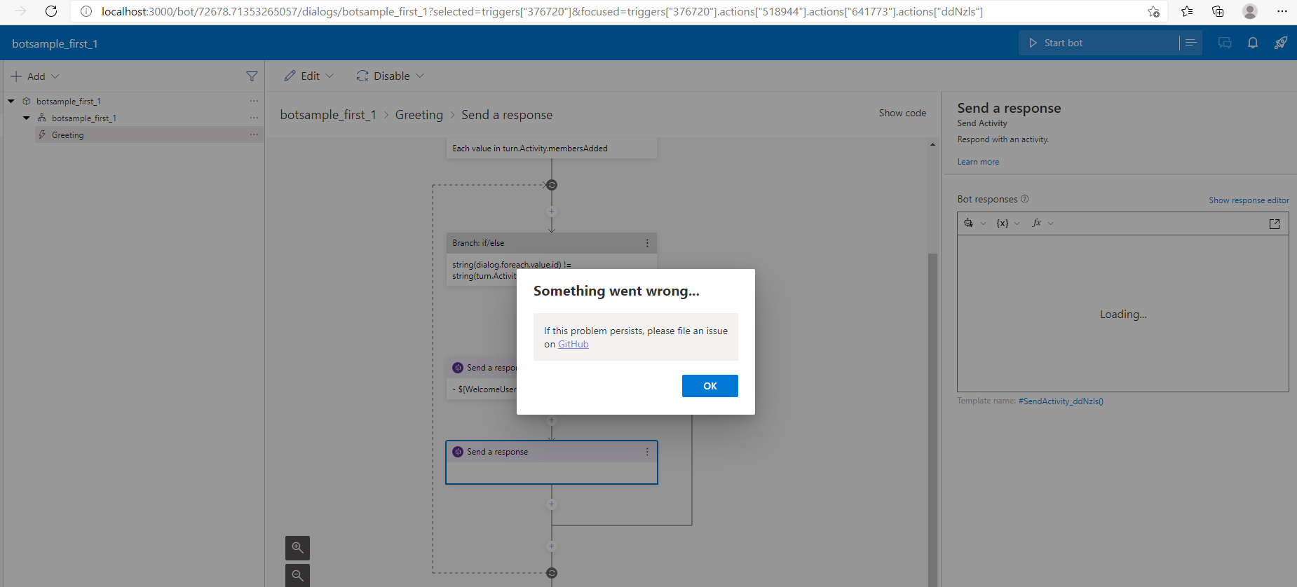 Code editor not opening in Bot Composer · Issue #7833 · microsoft/BotFramework-Composer · GitHub