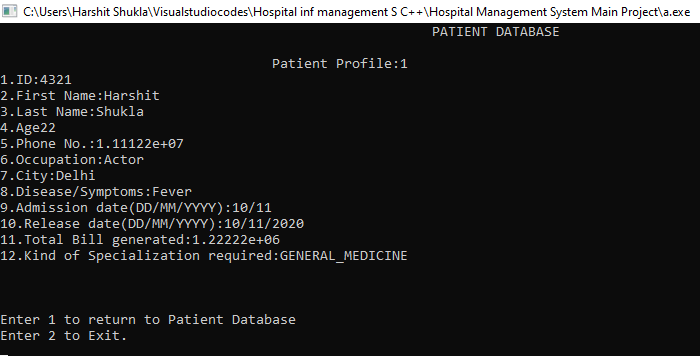 GitHub - Harshit-Shukla1/Hospital-Management-System: A Hospital ...