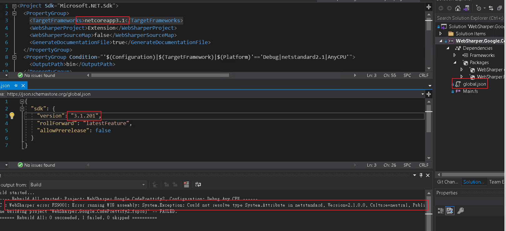 Extension project failed to build · Issue #1125 · dotnet-websharper/core · GitHub