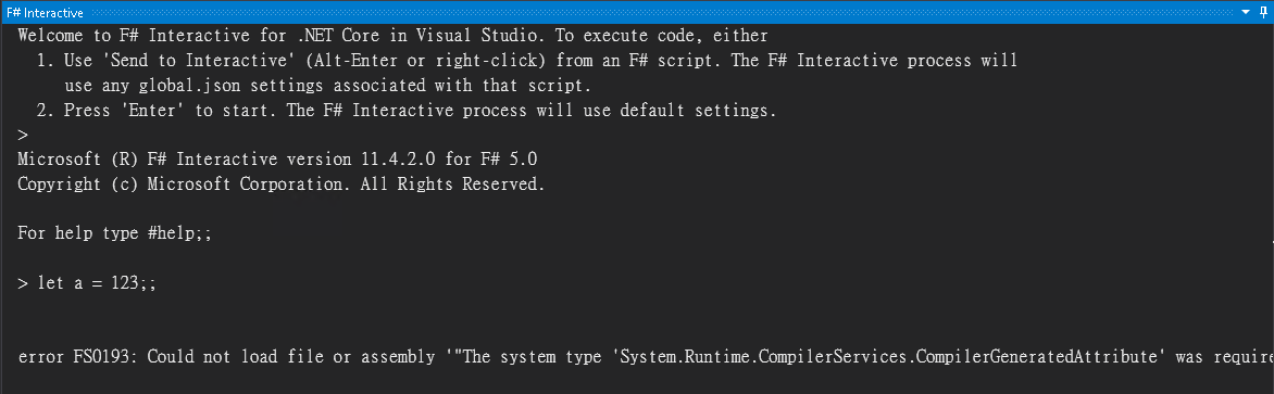 --noframework switch of fsi in VS .net core mode caused exceptions · Issue #11901 · dotnet ...