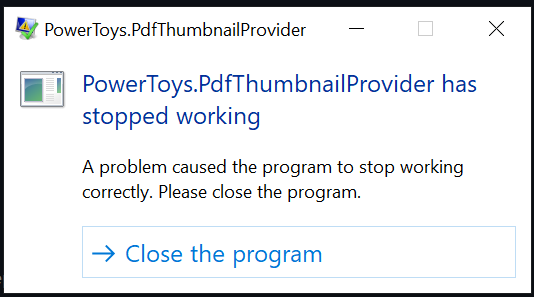 PDFThumbnailProvider crashing · Issue #23811 · microsoft/PowerToys · GitHub