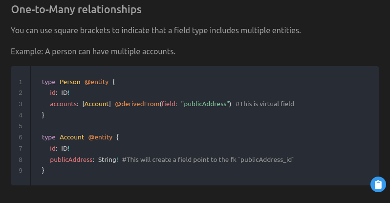 Please clarify One-to-Many relationships · Issue #860 · subquery/subql · GitHub