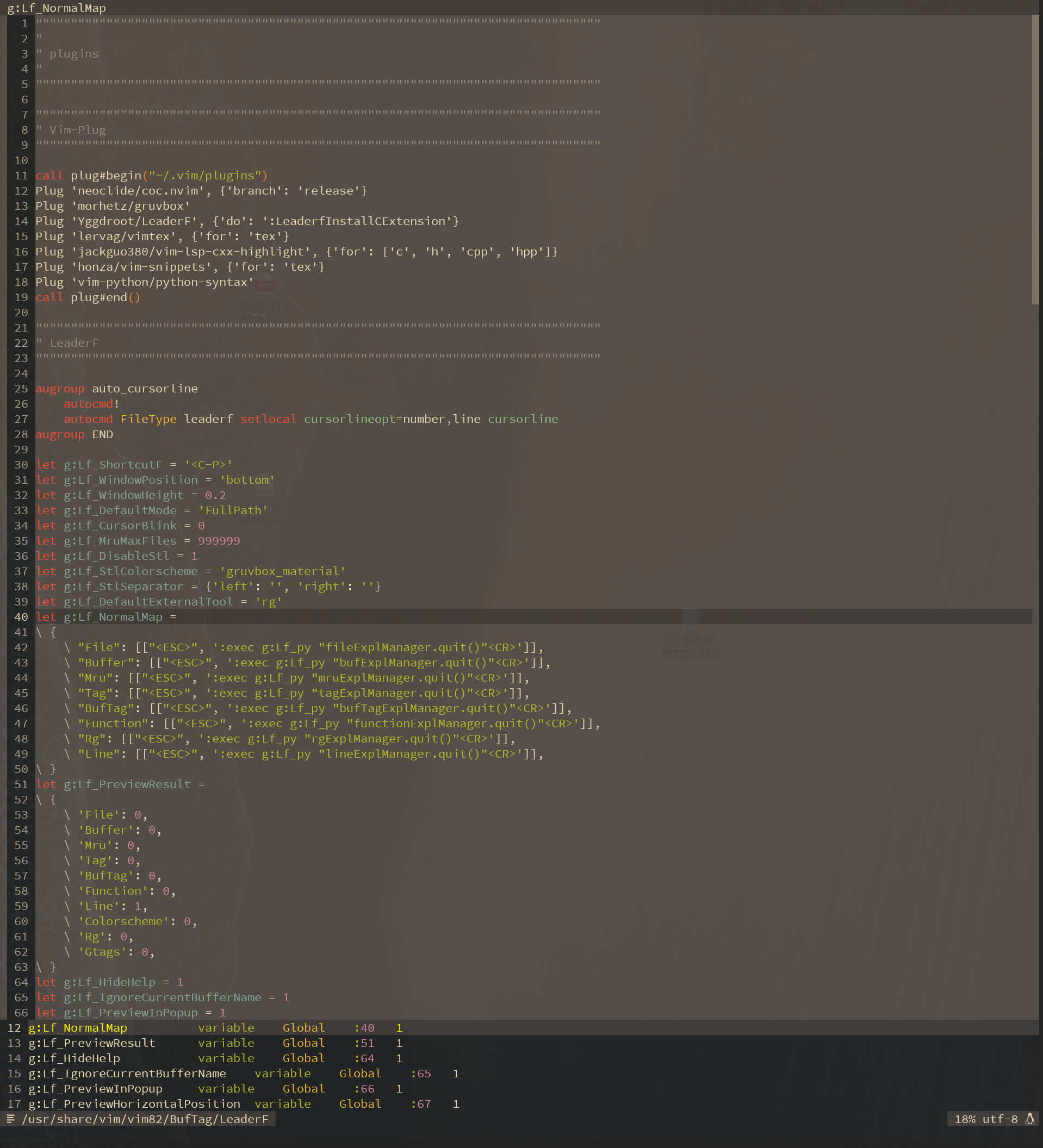 使用preview后有一些操作上的建议 · Issue #769 · Yggdroot/LeaderF · GitHub
