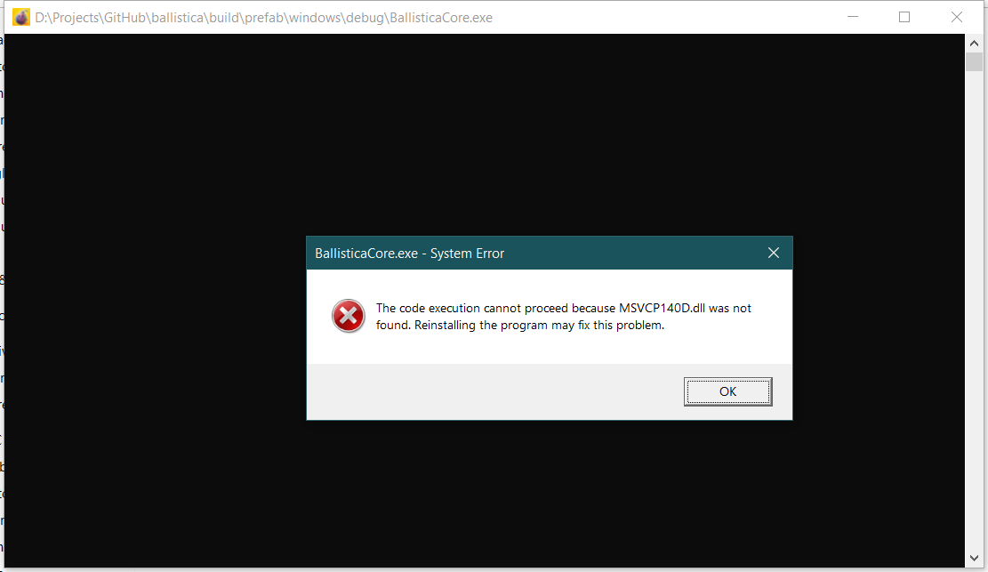 Missing Dll Errors On Windows Debug Build Through Wsl · Issue 54 · Efroemlingballistica · Github