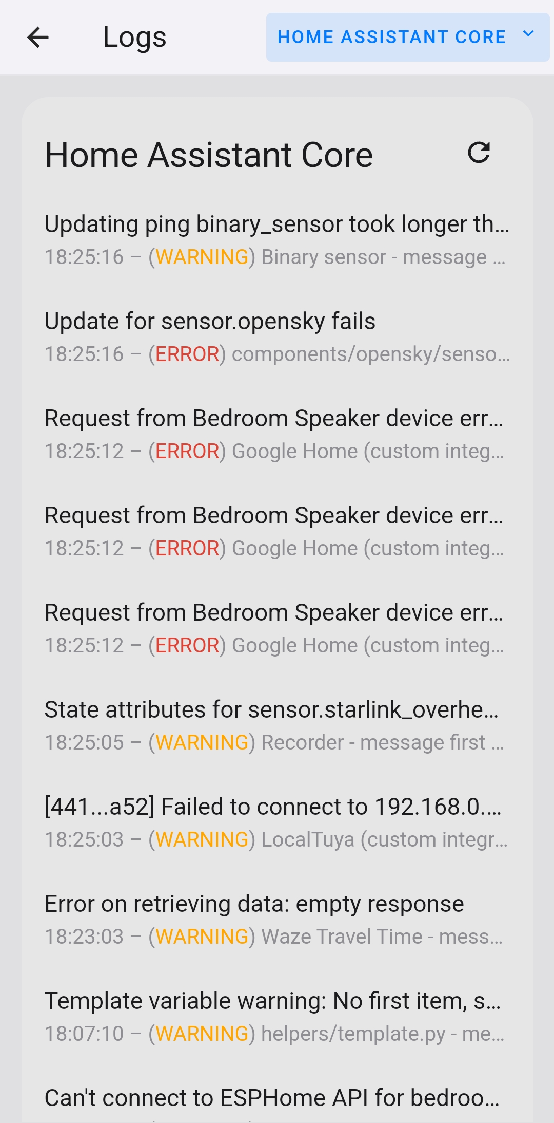 Logs Phone Search bar · Issue #16294 · home-assistant/frontend · GitHub