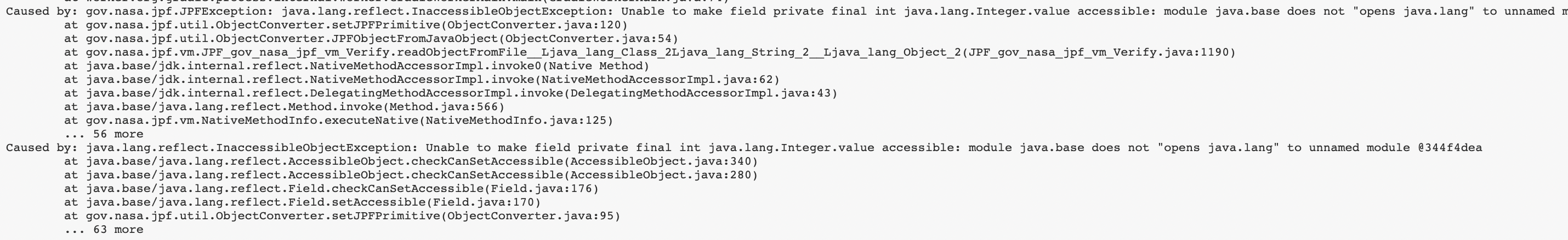 Unit Tests Produce Warnigns About Illegal Reflective Access Es · Issue 357 · Javapathfinder