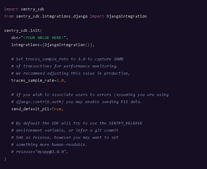 Github Amirajoodani Sentry Setup Sentry For Track Issue In Django