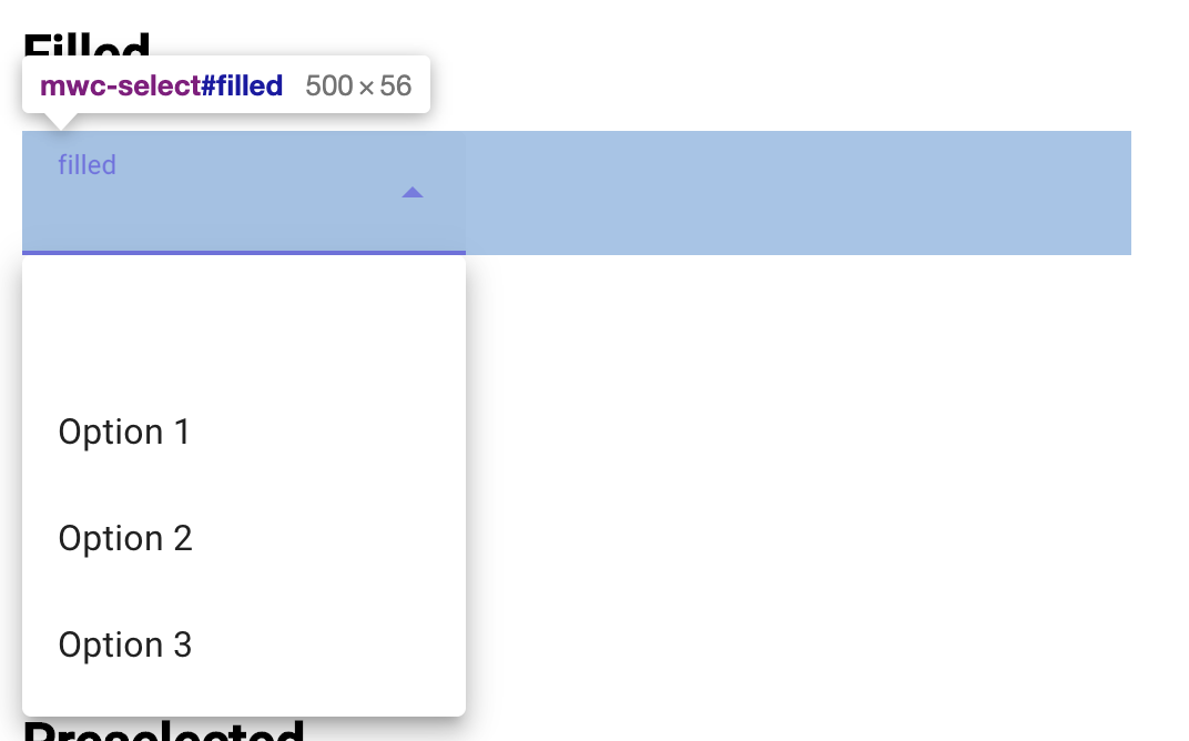 Mwc Select Shadow Dom Width Does Not Expand To Fill Element Width · Issue 1312 · Material 