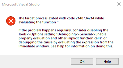 Debug session exits with code -2146233082 · Issue #608 · dotnet ...
