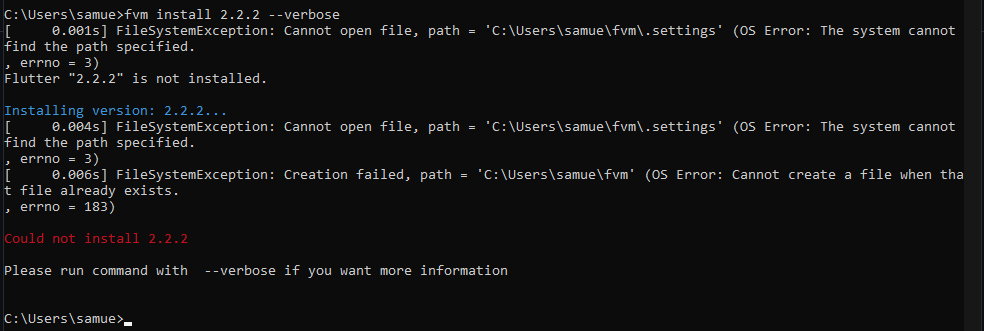 I have a problem installing all flutter versions and channels · Issue #329 · leoafarias/fvm · GitHub