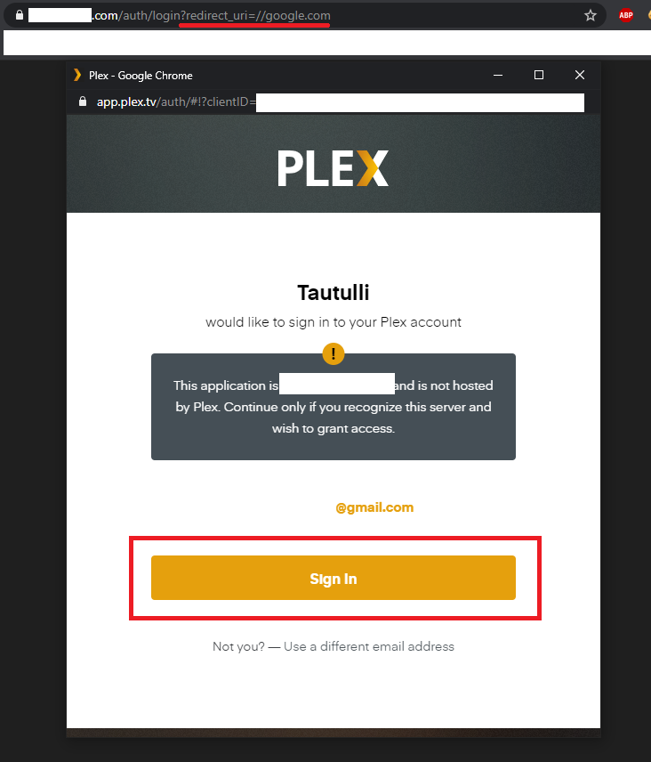 XSS/Open Redirect in Tautulli · Issue #300 · Tautulli/Tautulli-Issues · GitHub