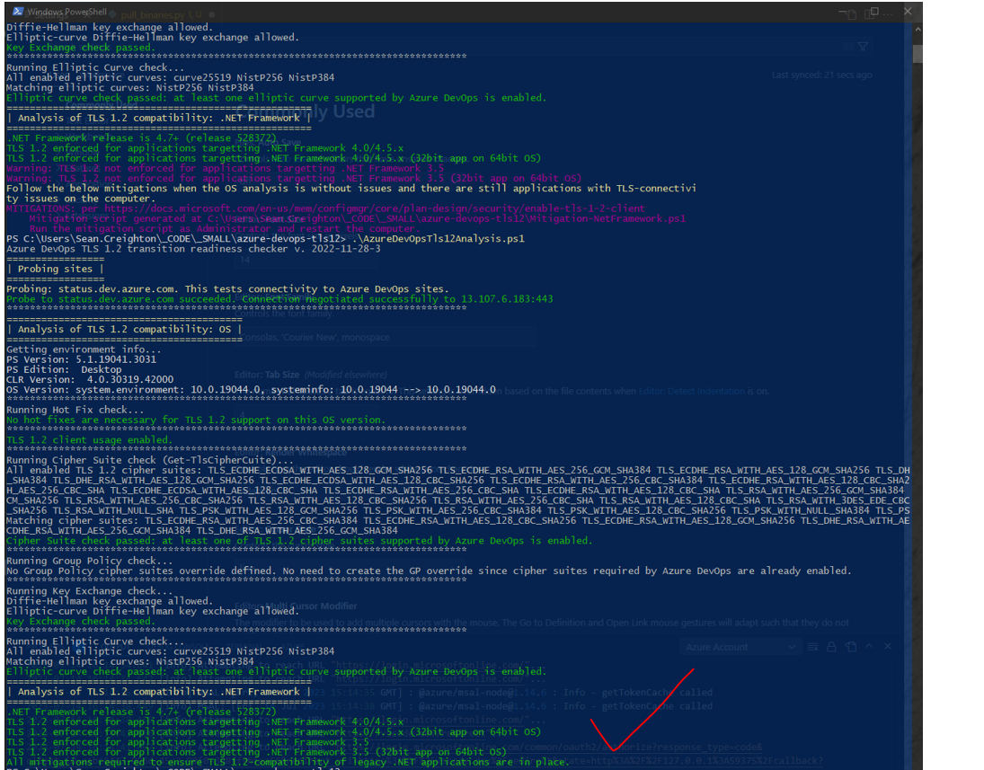 TSL 1.2 issue, despite forcing TSL 1.2 · Issue #832 · microsoft/vscode-azure-account · GitHub