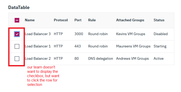 Support for click one row for selection in DataTable · Issue #2591 ...