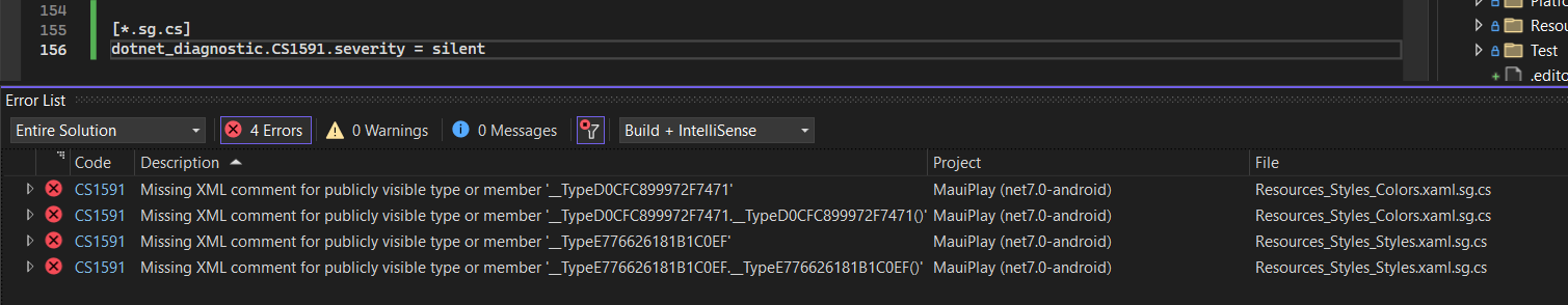 Some generated code falls foul of code analyzers. · Issue #12196 · dotnet/maui · GitHub