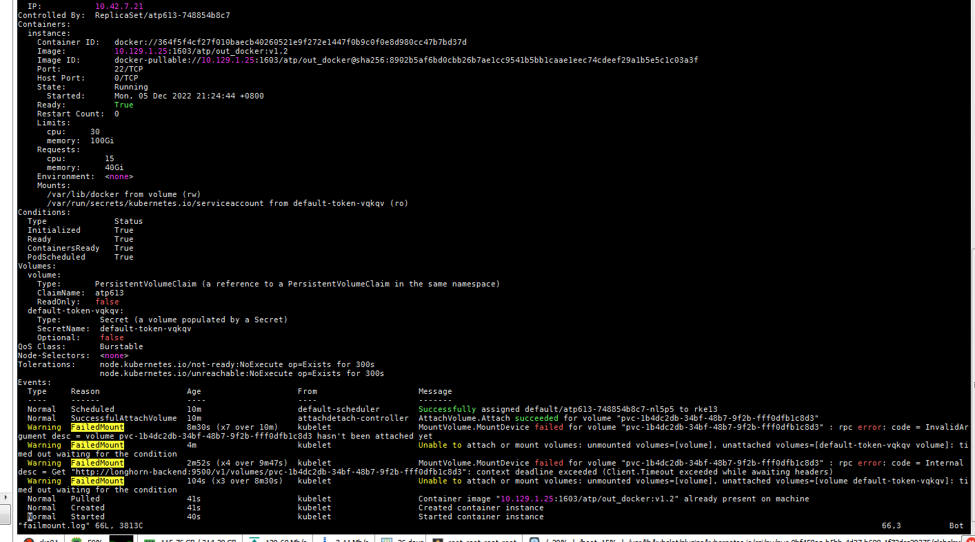 get http://longhorn-backend:9500/v1/volumes/xx context deadline exceeded (Client.Timeout ...