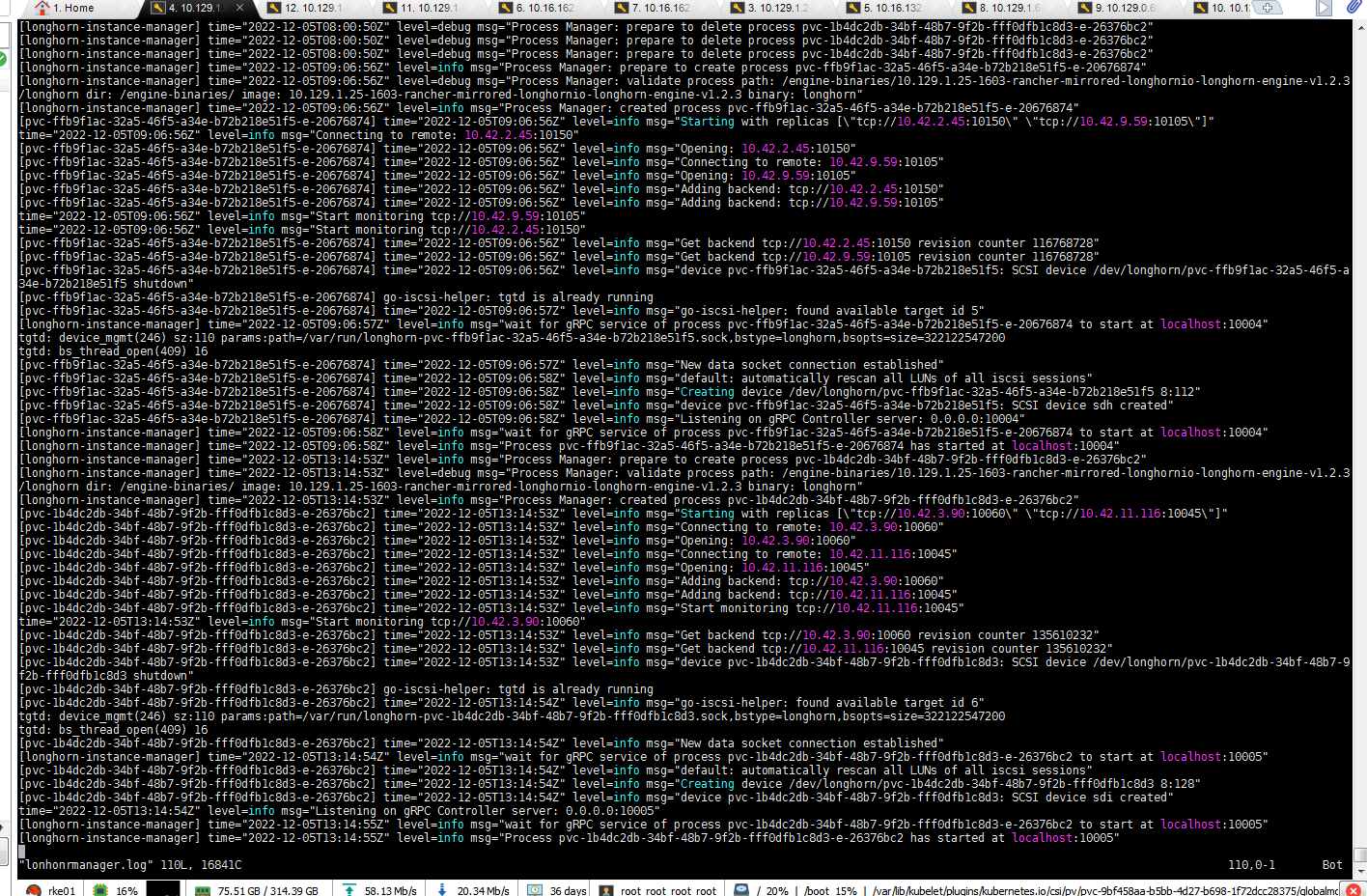 get http://longhorn-backend:9500/v1/volumes/xx context deadline exceeded (Client.Timeout ...