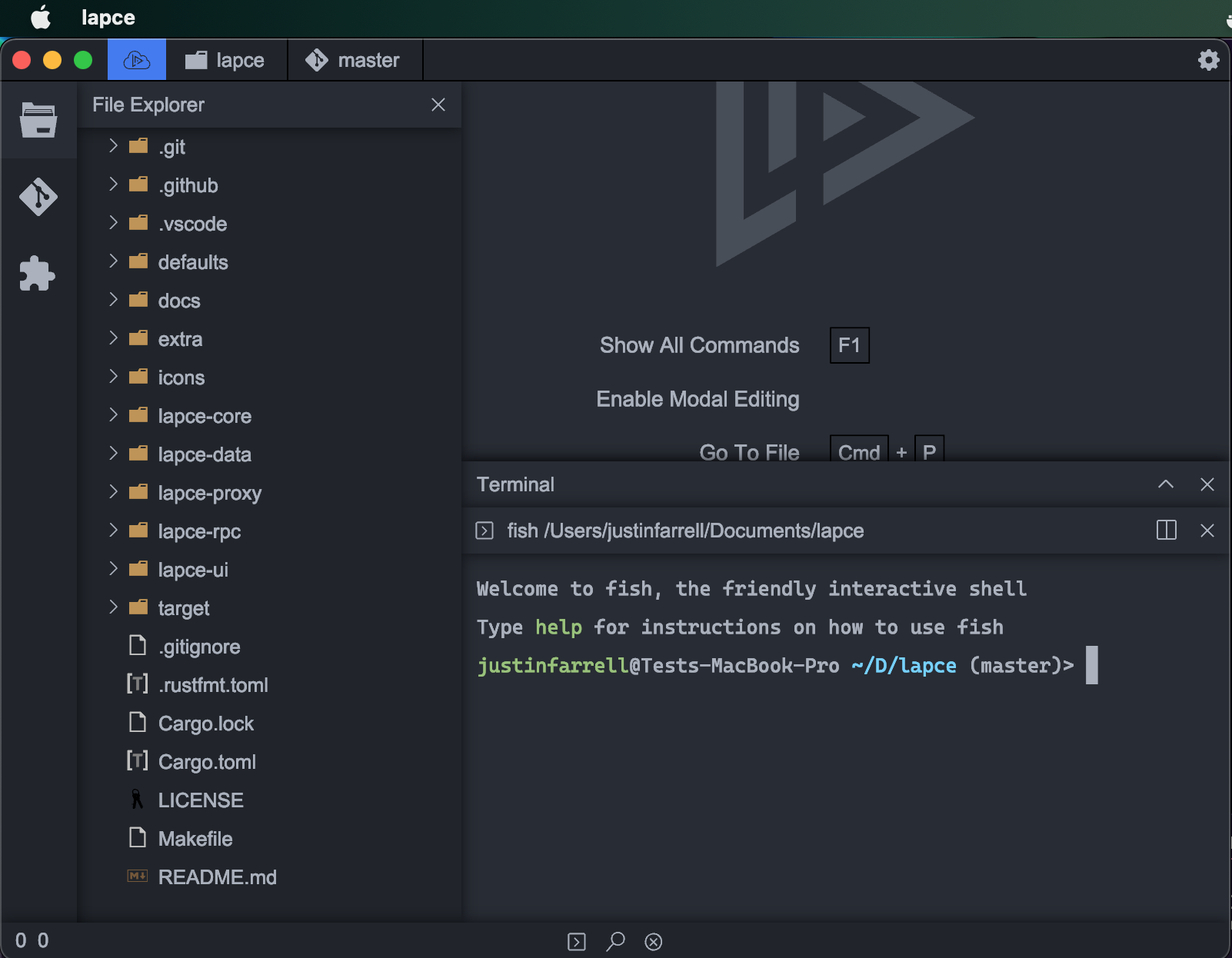 MacOS Menu Bar Integration · Issue #270 · lapce/lapce · GitHub