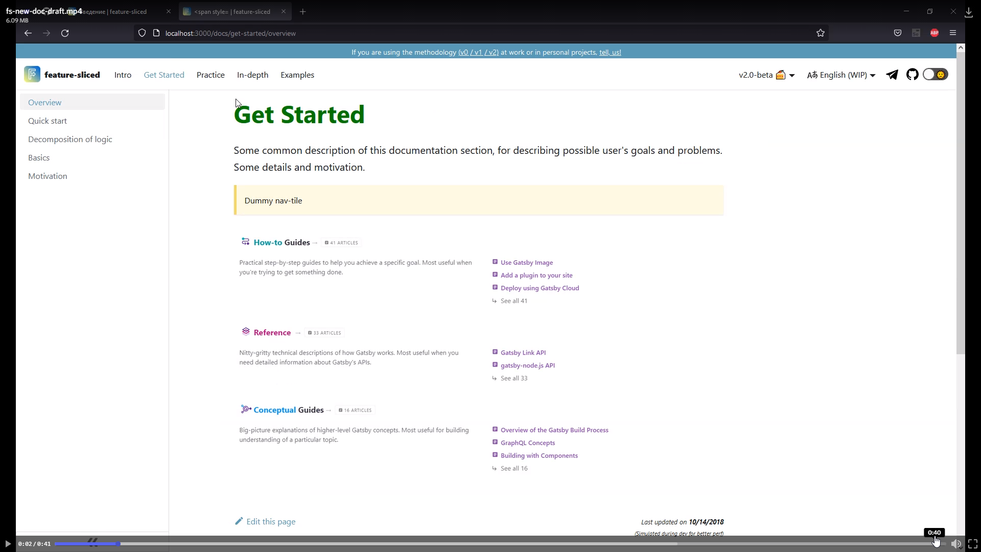 DISCOVERY: Split doc by independent sections · Issue #292 · feature-sliced/documentation · GitHub