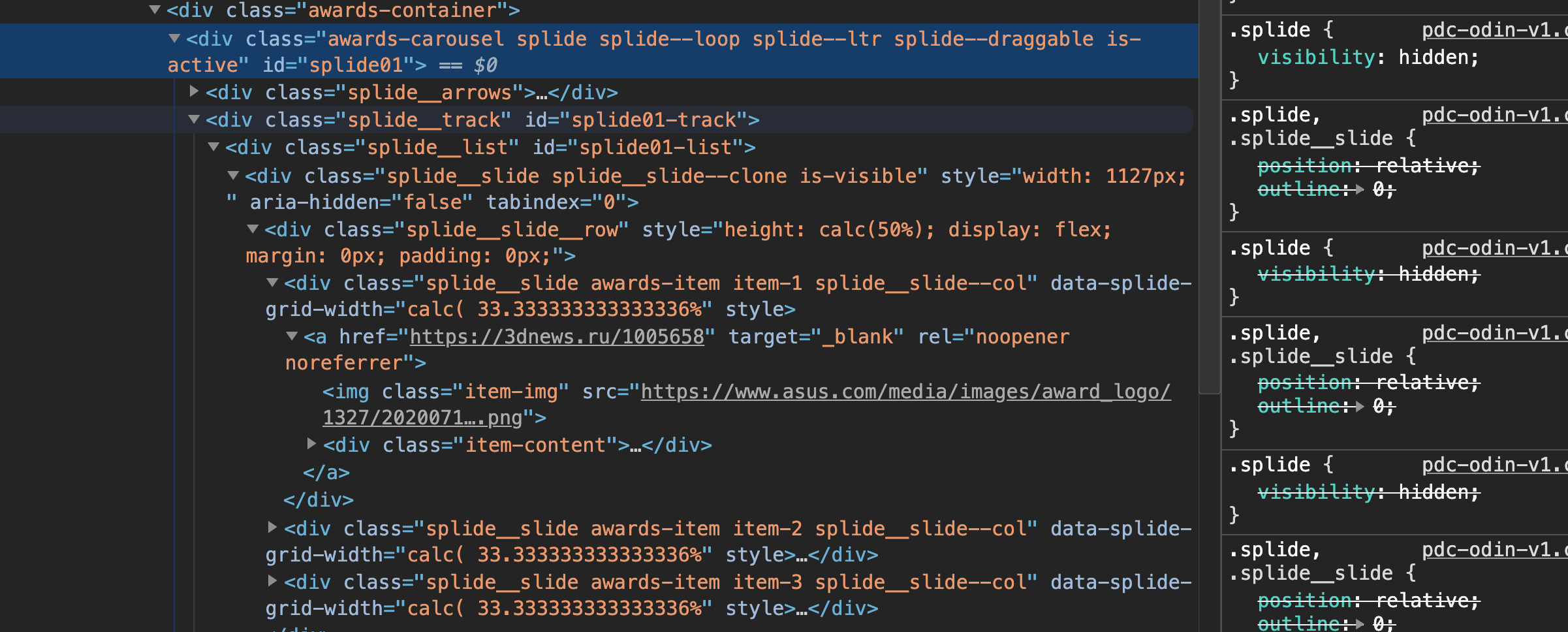 class splide always visibility: hidden without any log · Issue #151 · Splidejs/splide · GitHub