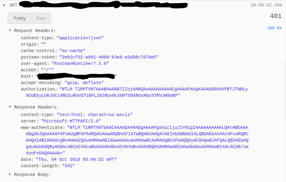 Ntlm Authentication Throwing 401 Error · Issue 5275 · Postmanlabs Postman App Support · Github