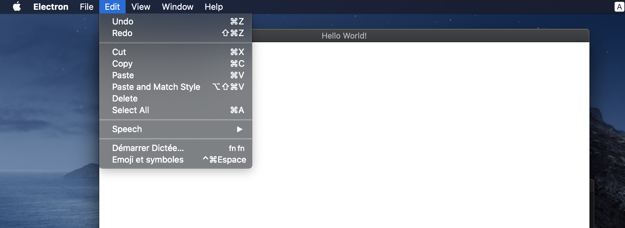 [macOS] application menu items are not localized on non-English macOS · Issue #26231 · electron ...