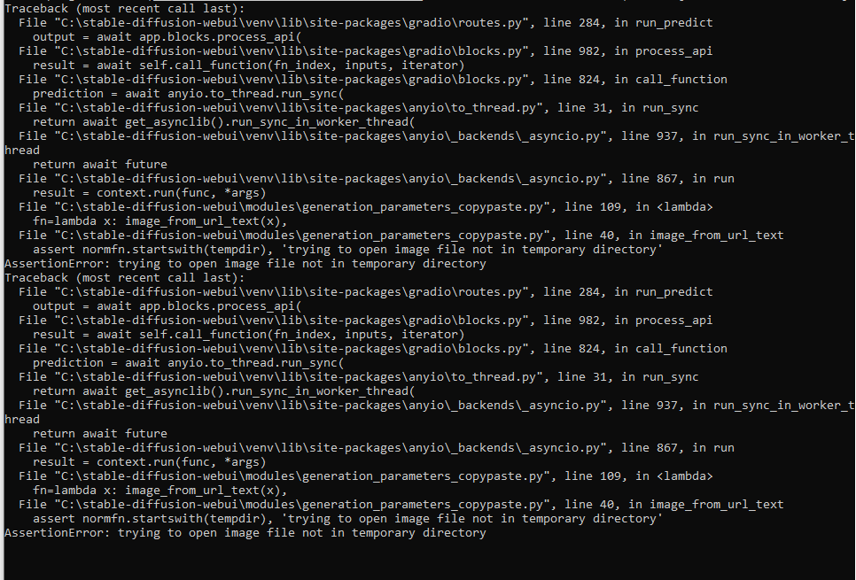 [Bug]: Send to Img2Img, Inpaint, extras returns an error · Issue #5132 · AUTOMATIC1111/stable ...
