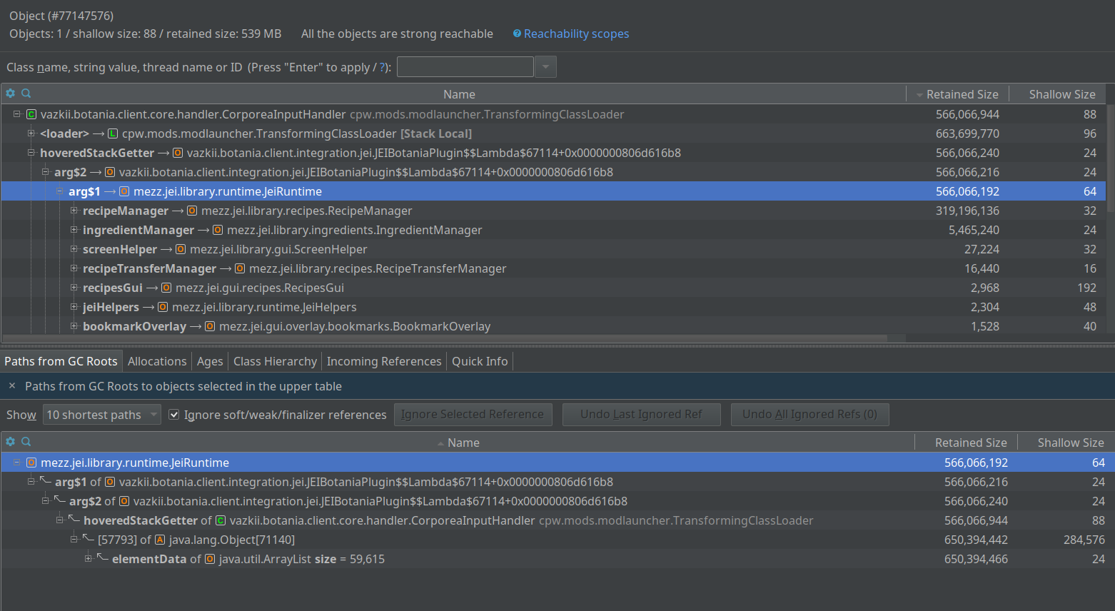[1.19.2] Botania causes JEI runtime memory leak after reload · Issue #4421 · VazkiiMods/Botania ...