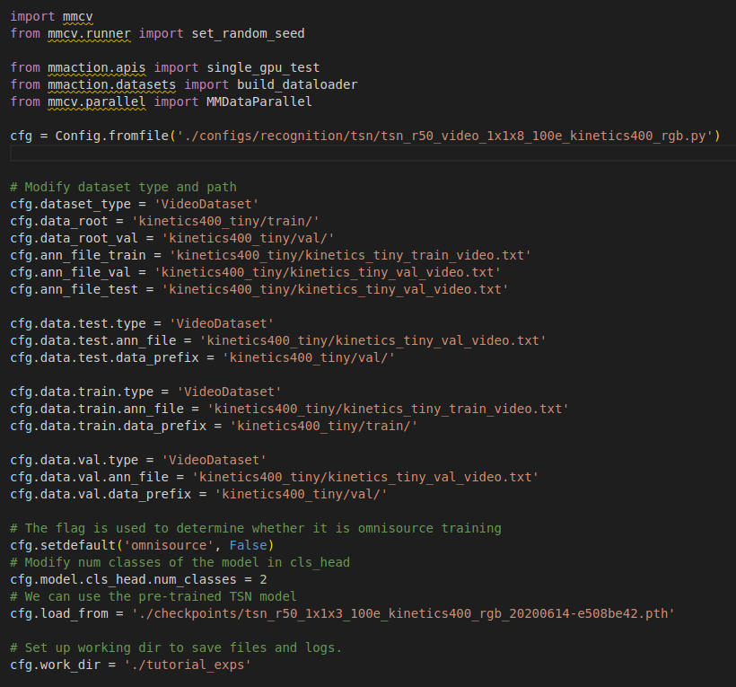 Training with a dataset that does not provide mmaction · Issue #2097 · open-mmlab/mmaction2 · GitHub