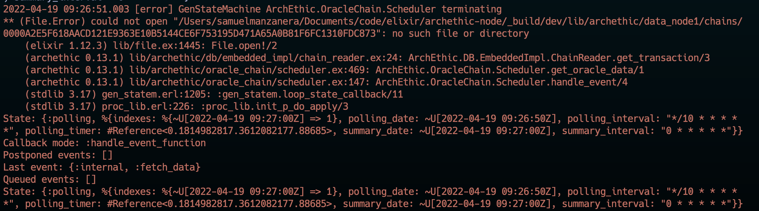 OracleChain DB File non-existing · Issue #282 · archethic-foundation/archethic-node · GitHub