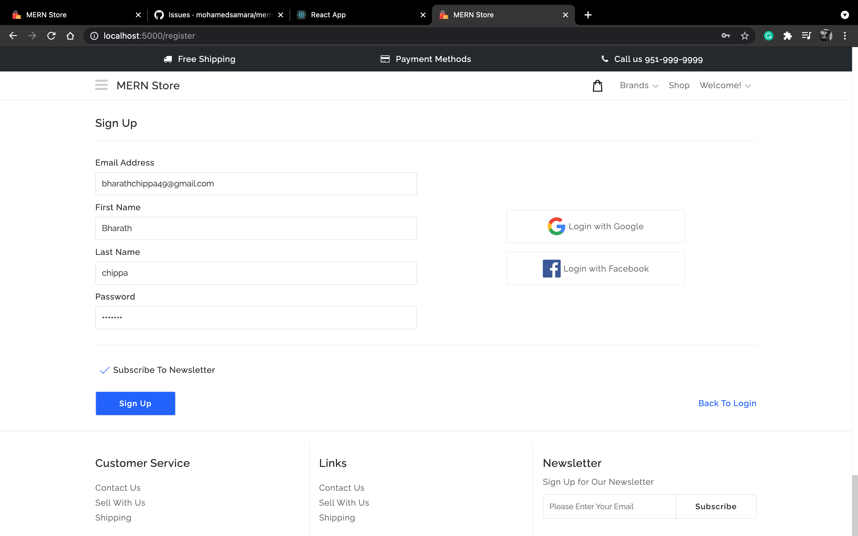 I cant start de application with token problem · Issue #49 · mohamedsamara/mern-ecommerce · GitHub