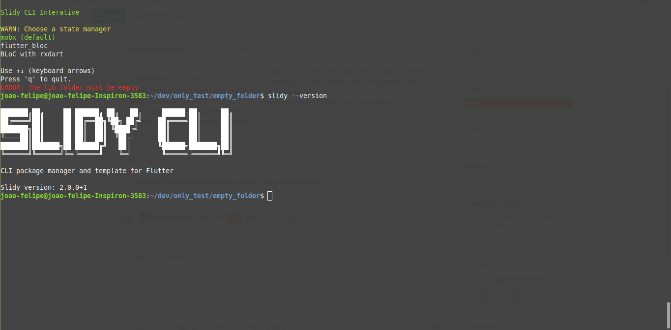 Slidy retornando "ERROR: The lib folder must be empty" mesmo com a pasta vazia · Issue #127 ...