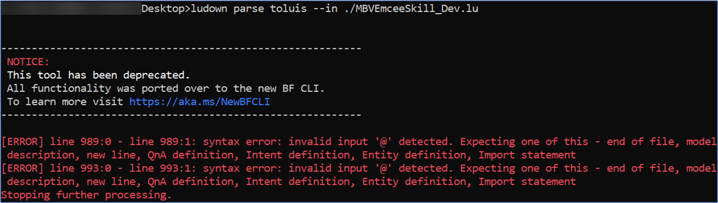 Error while running connect/update using botskills CLI · Issue #3057 · microsoft/botframework ...