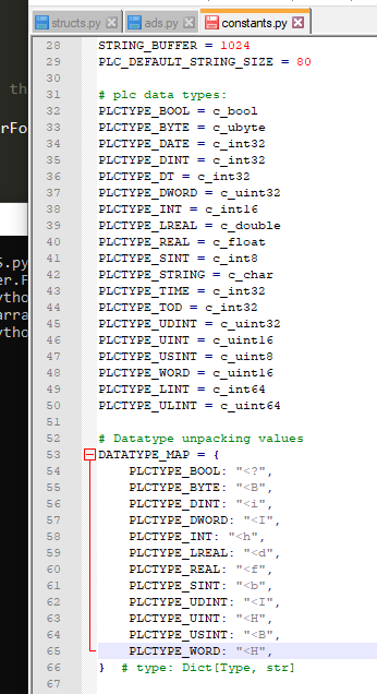 Read structure with a PLCTYPE_ULINT Variable · Issue #146 · stlehmann/pyads · GitHub