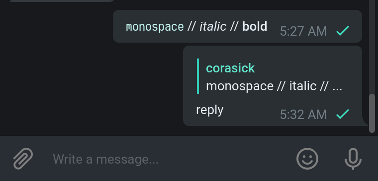 Messages In Previews Are Not Formatted · Issue 6567 · Telegramdesktoptdesktop · Github 