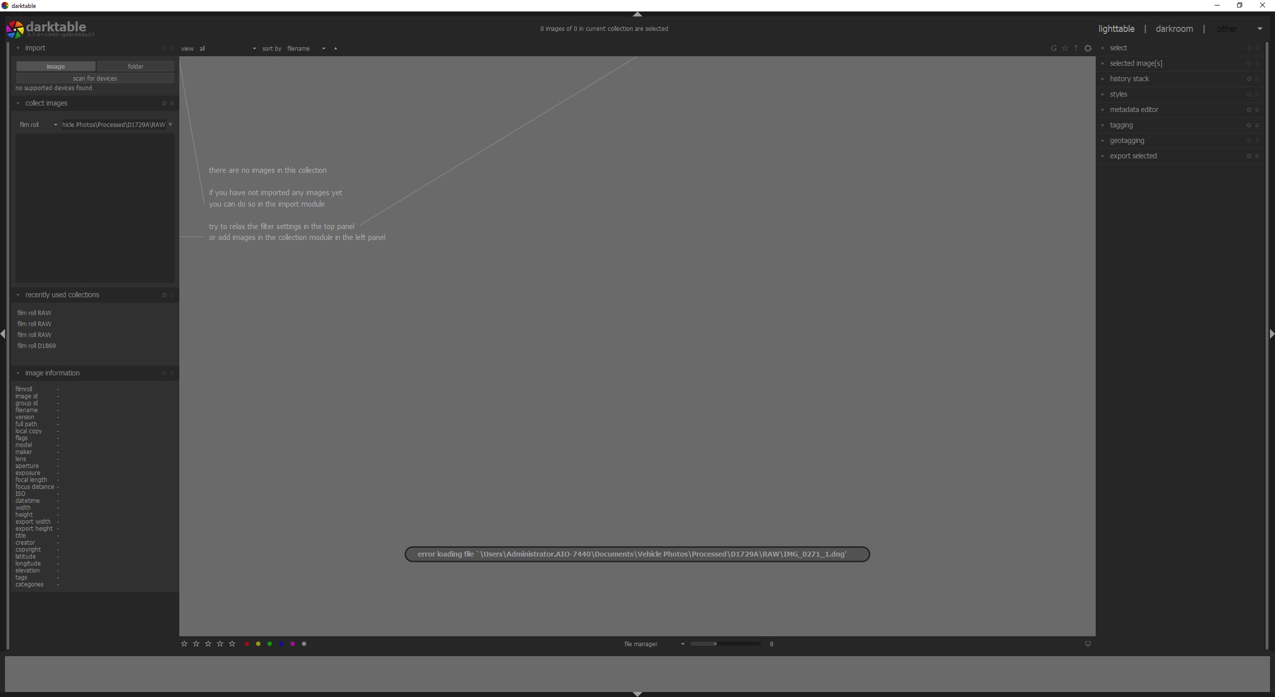 Unable To Import Images And Folders · Issue 3179 · Darktable Org Darktable · Github