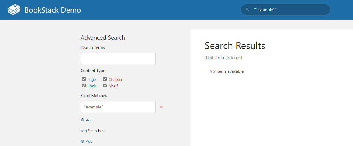 Search Terms Double Quote Handling · Issue 4535 · Bookstackapp Bookstack · Github