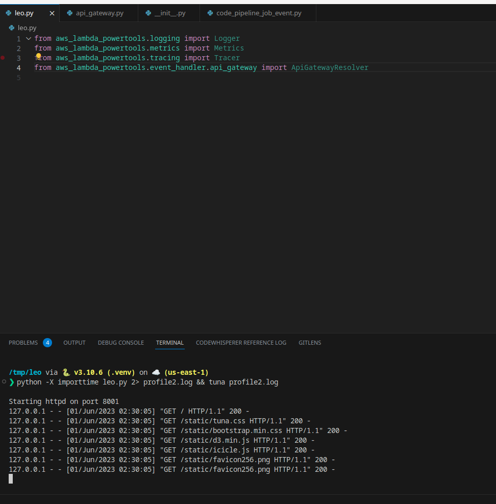 Bug: High import time when importing `ApiGatewayResolver` because of `CodePipelineJobEvent ...
