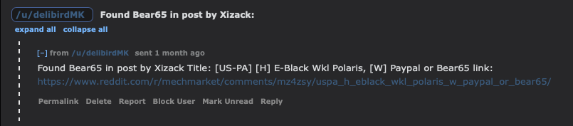 GitHub - kayhanliao/Reddit-Bot-Delibird: Reddit Bot for Mechmarket